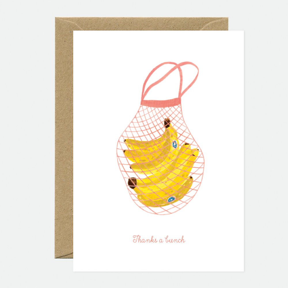 Thanks a bunch bananas - Thank you Greeting card – Allthewaystosay.com