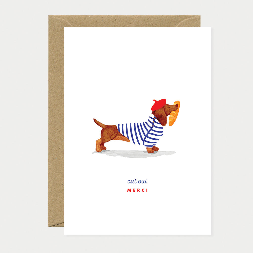 Oui oui Merci - Greeting card – Allthewaystosay.com